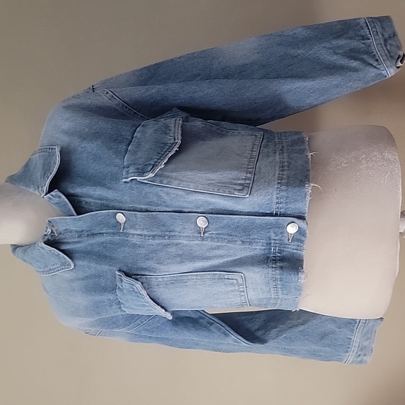 Zara | Jackets & Coats | Zara Distress Style Jean Jacket | Poshmark